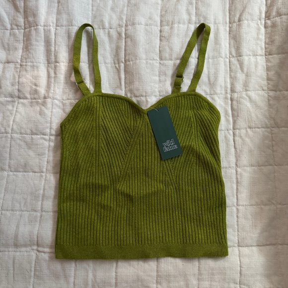 wild fable | Tops | Wild Fable Green Knit Crop Tank | Poshmark